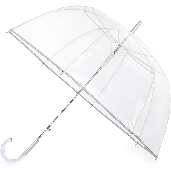 52 Inch Clear Bubble Umbrella, Large Transparent Dome Canopy, Stick ...