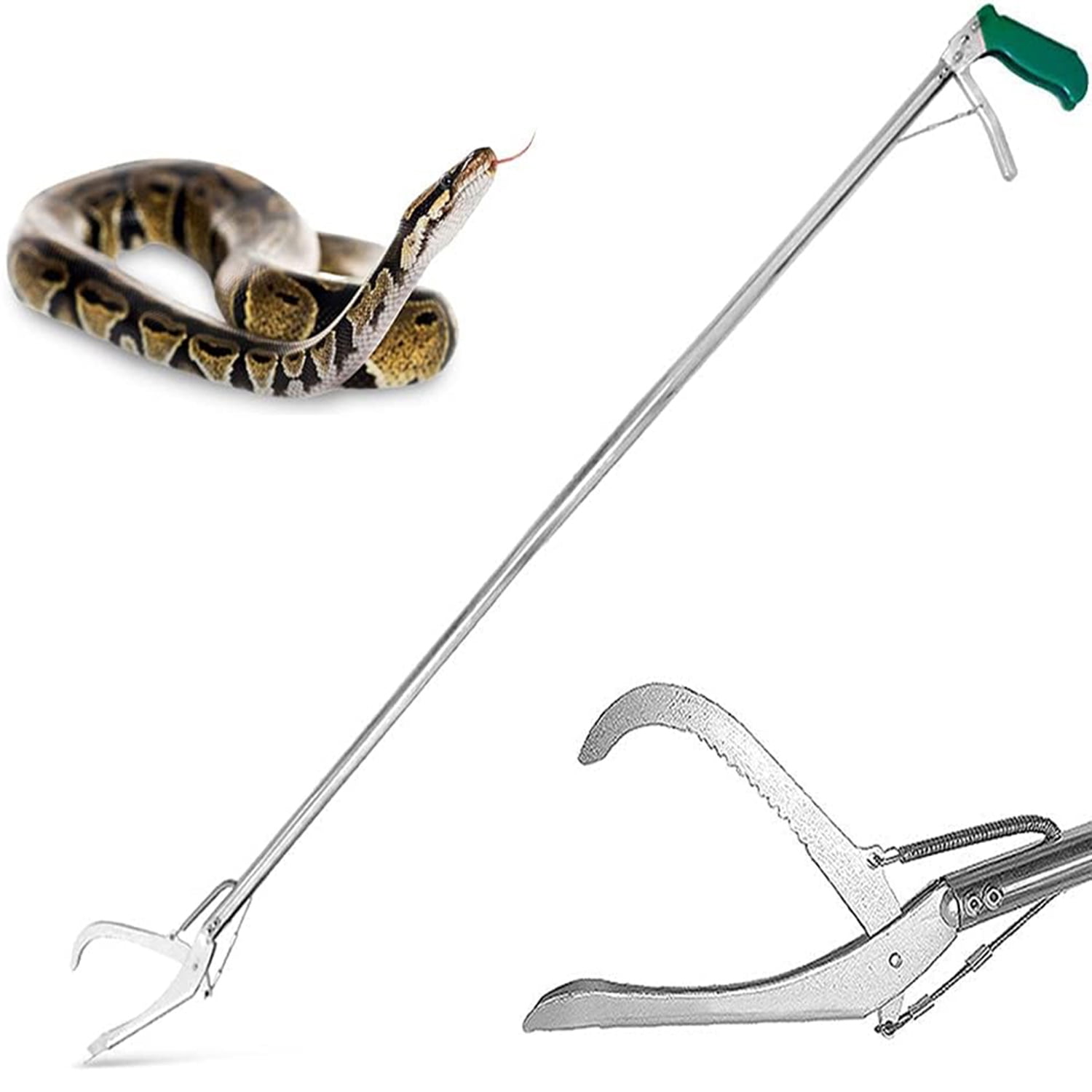 52 Inch Heavy Duty Snake Tongs, Extra Long Reptile Grabber Snake ...