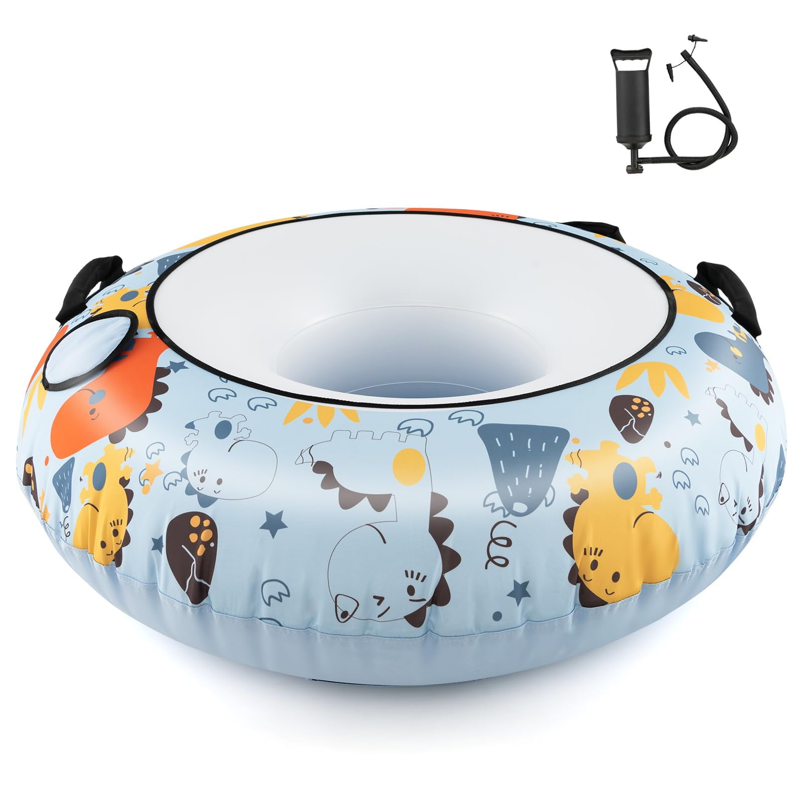 52 Inch Heavy Duty Snow Tube Sled for Adults Kids, Inflatable Winter ...