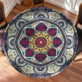 52 Inch Purple Round Table Protector for Kitchen,Mandala Floral Table ...