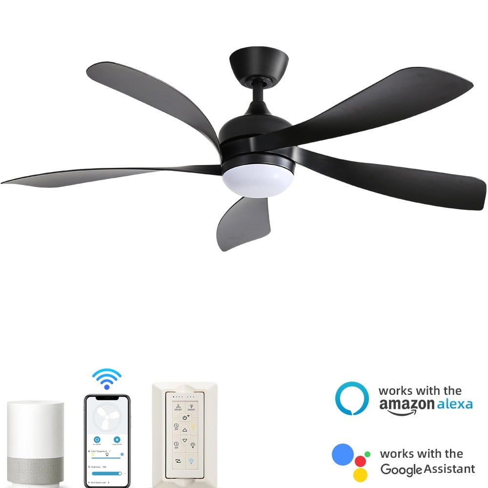 52 Inch Smart Ceiling Fan with Dimmable LED Light, App and Remote ...