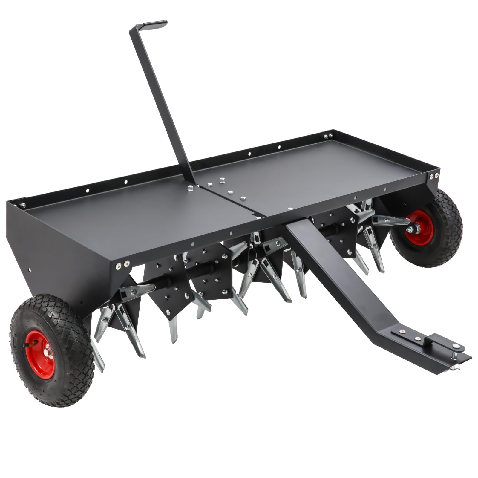 52-Inch Tow Behind Plug Aerator with Transport Wheels, Lawn Aerator Tow ...
