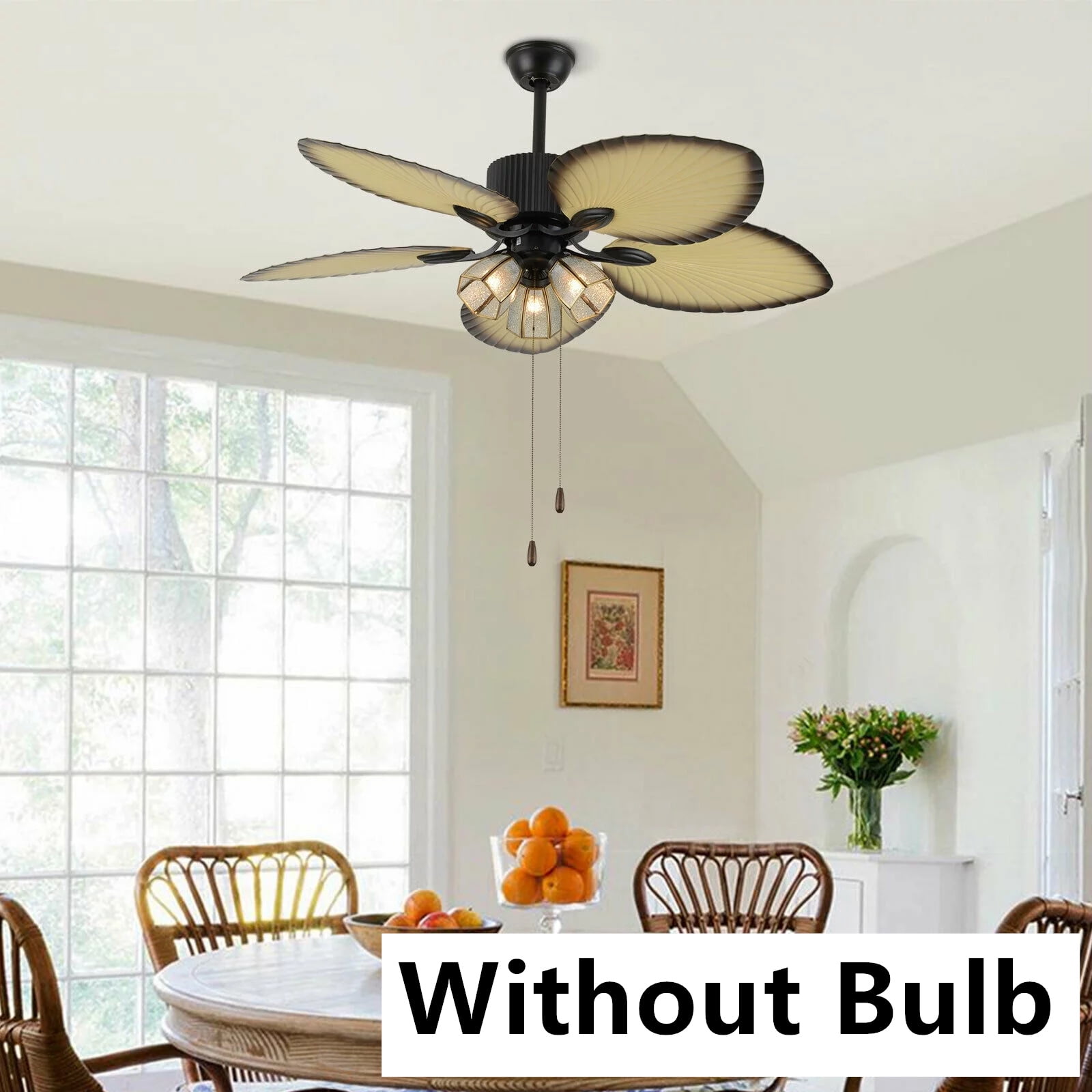 52"Invisible fan Chandelier Modern Indoor Ceiling Fan Ceiling light ...