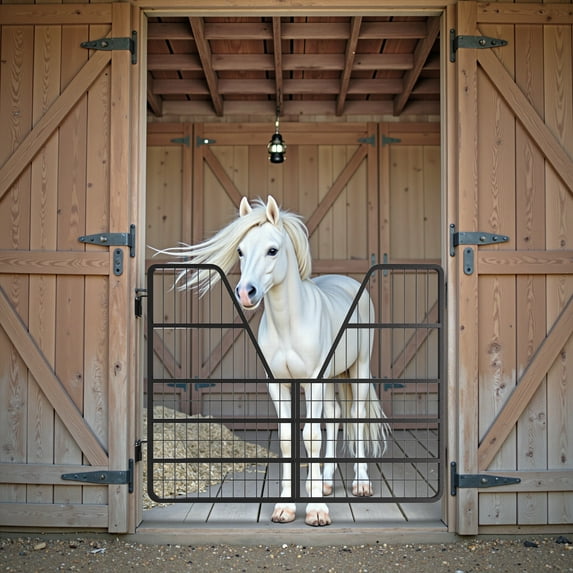 52" L X 42" H Horse Stall Gate,Heavy Duty Horse Stall Guard,Stall ...