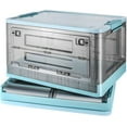 Walmart 52L Clear Plastic Storage Box, Stackable, Collapsible, with Lid ...