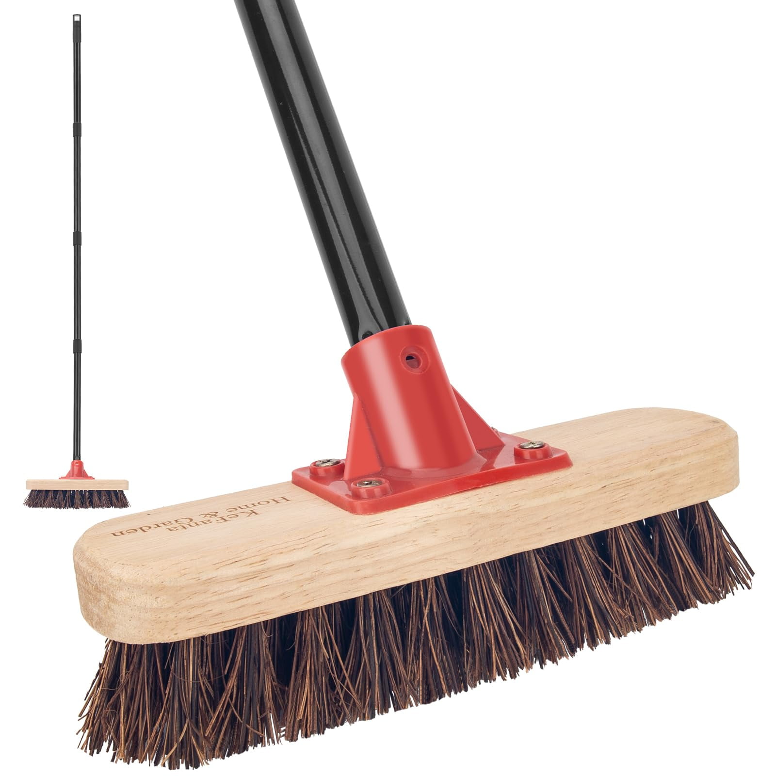 52'' Long Handle Scrub Brush with Palmyra Bristles, Multi Surface Floor ...
