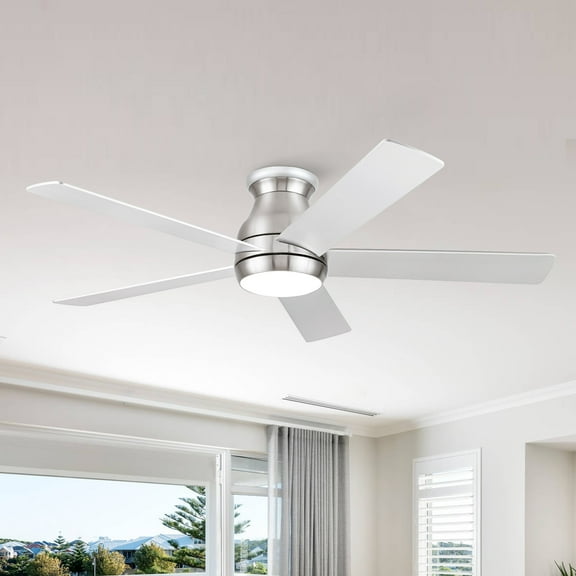 OVAL AIR Loren 20" Modern Contemporary 6-Speed Metal Mobile-App/Remote ...