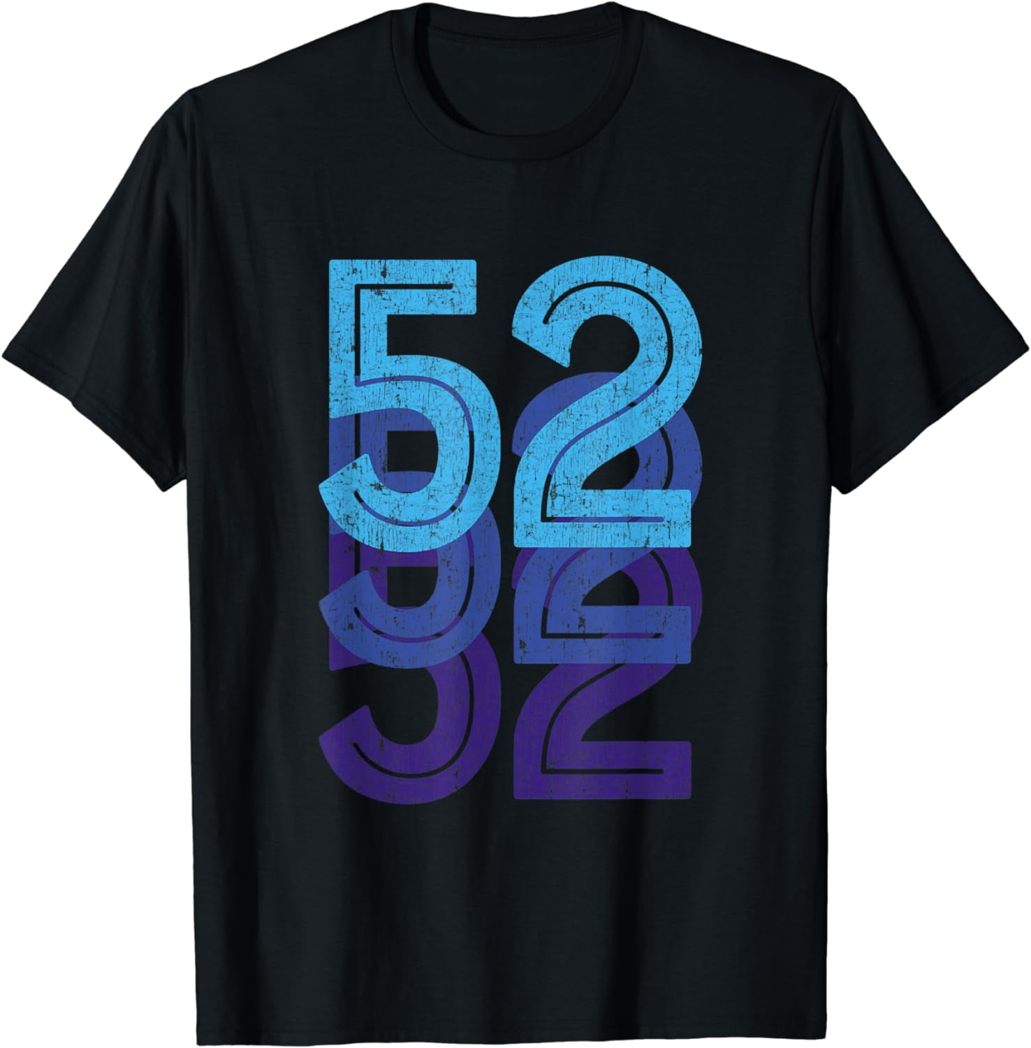 52 Lucky Number 52nd Year Birthday Age Sports Team T-Shirt - Walmart.com