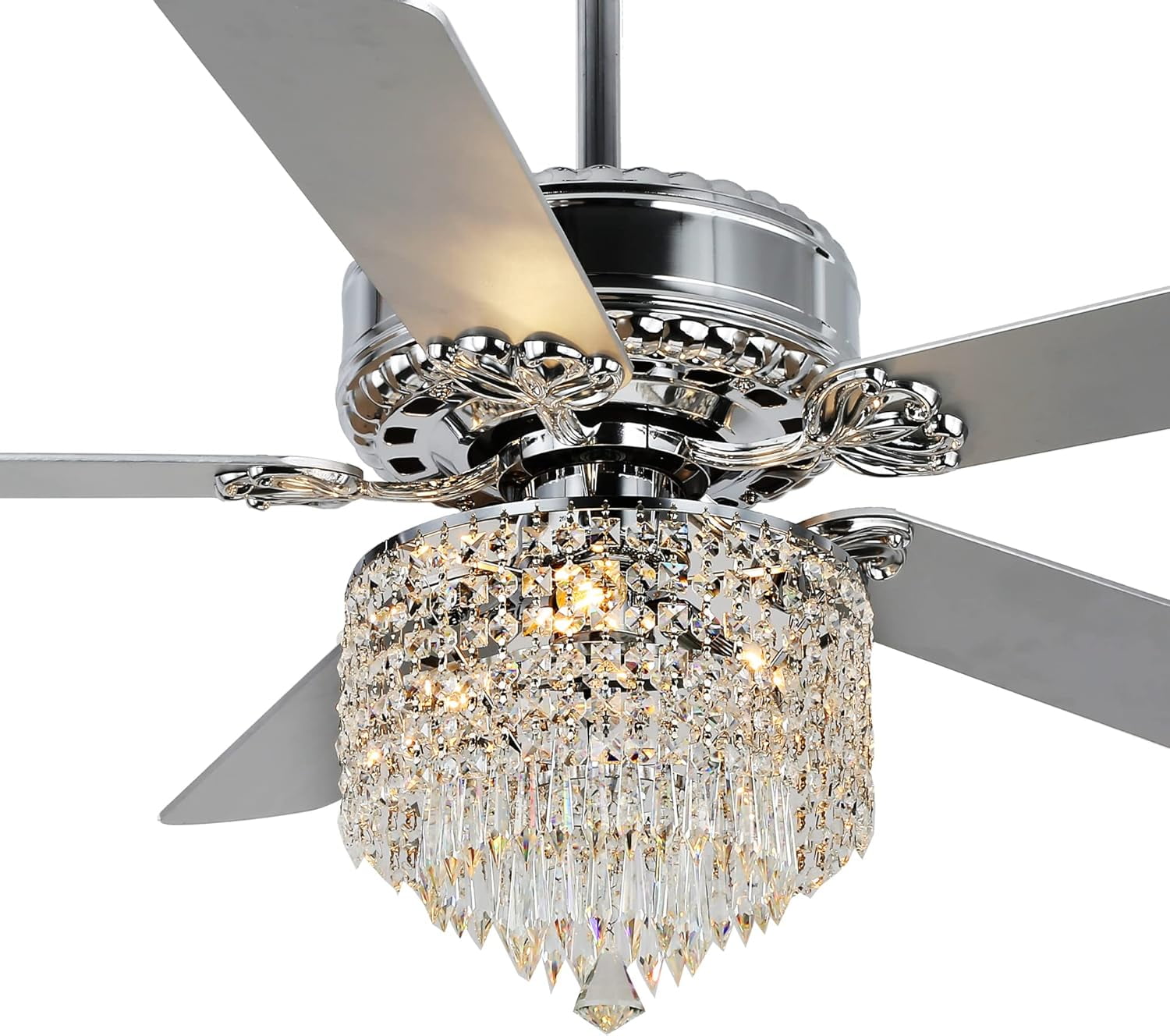 52" Modern Ceiling Fans with Lights, Chandelier Ceiling Fans with ...