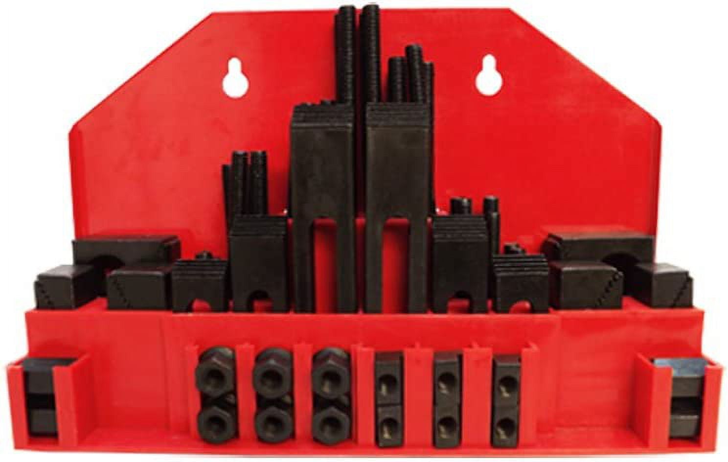 52 PC Clamping Kit 5/8" T-Slot Stub End Clamp Coupling Step Block ...