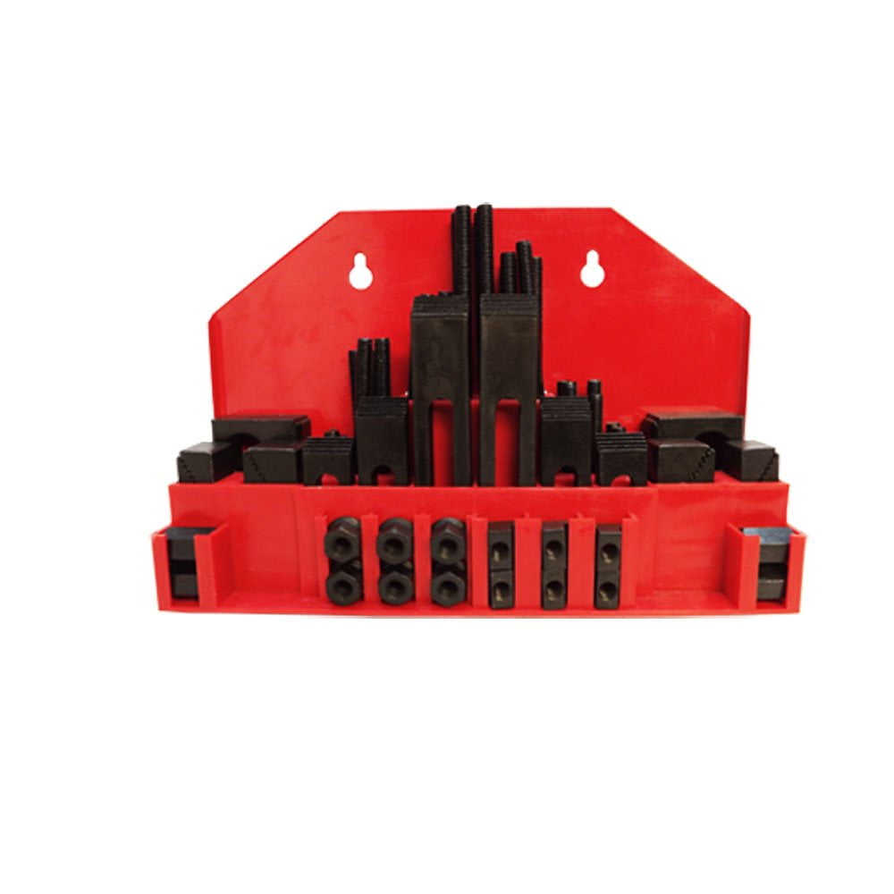 52 PC Clamping Kit 5/8" T-Slot Stub End Clamp Coupling Step Block ...