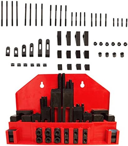 52 PC Clamping Kit T-Slot 5/8" End Clamp Coupling Nut Step Block Set ...