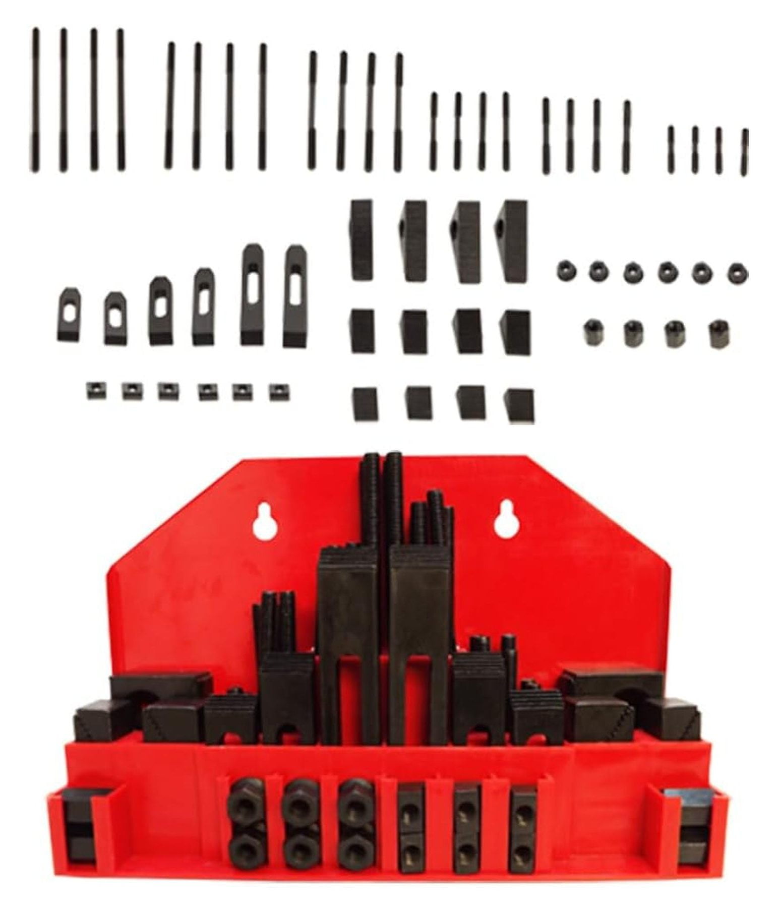 52 PC Clamping Kit T-Slot 7/16" End Clamp Flange Coupling Nut Step ...