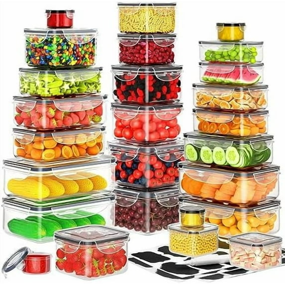 52 PCS Food Storage Containers with Lids Airtight (26 Containers & 26 ...