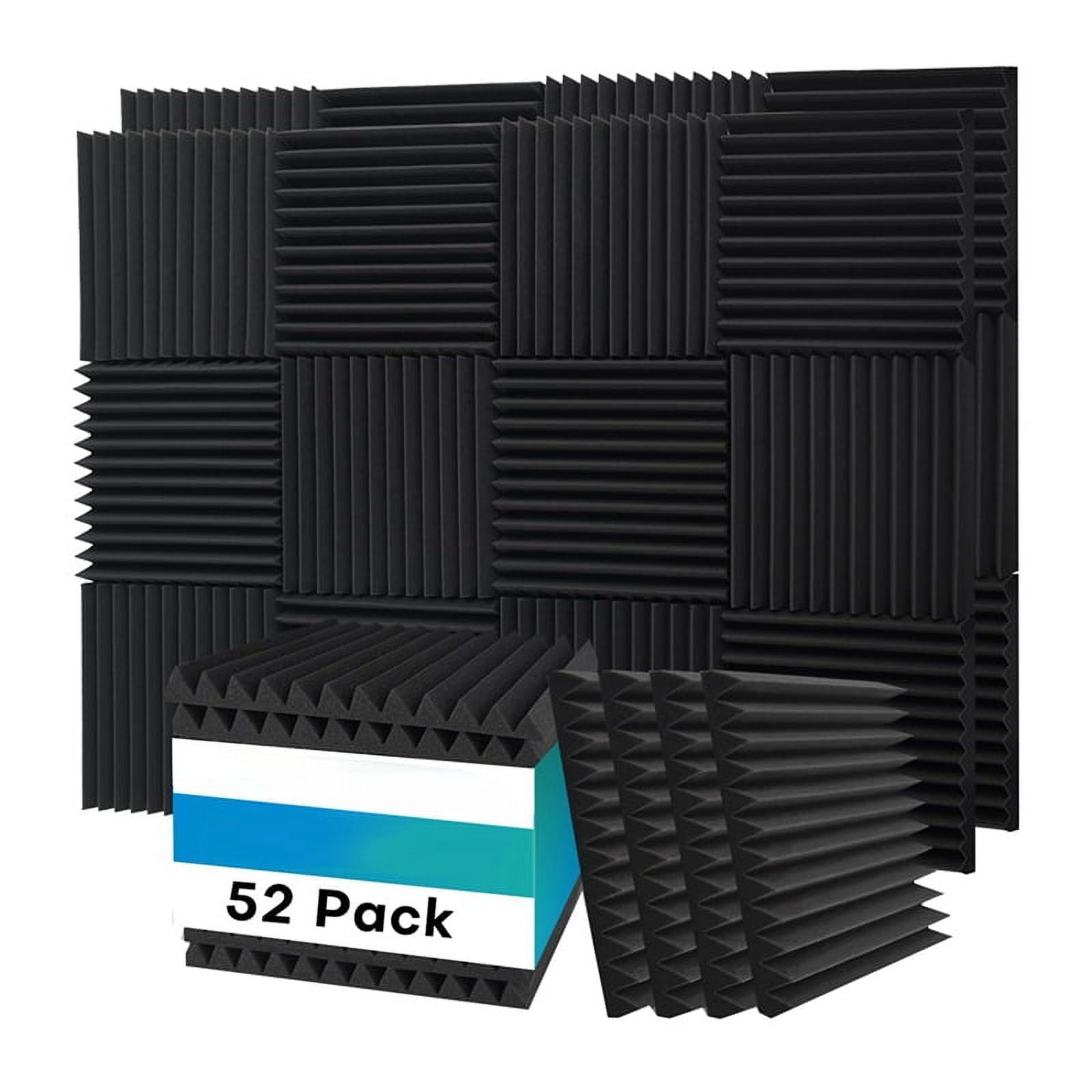 52 Pack Acoustic Foam Panels,1x12x12Inches Sound Proof Panels for Walls ...