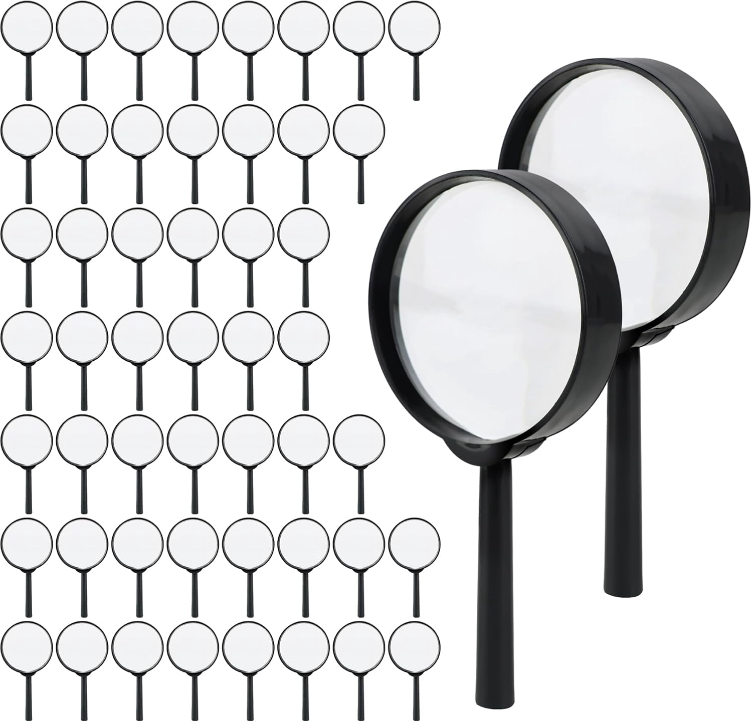 52 Pack Kids Magnifying Glass Mini Plastic Hand Lens Portable Handheld ...