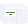 52 Pack Label Pockets for Storage Bins, 3x5 Sticky Index Card Holder ...