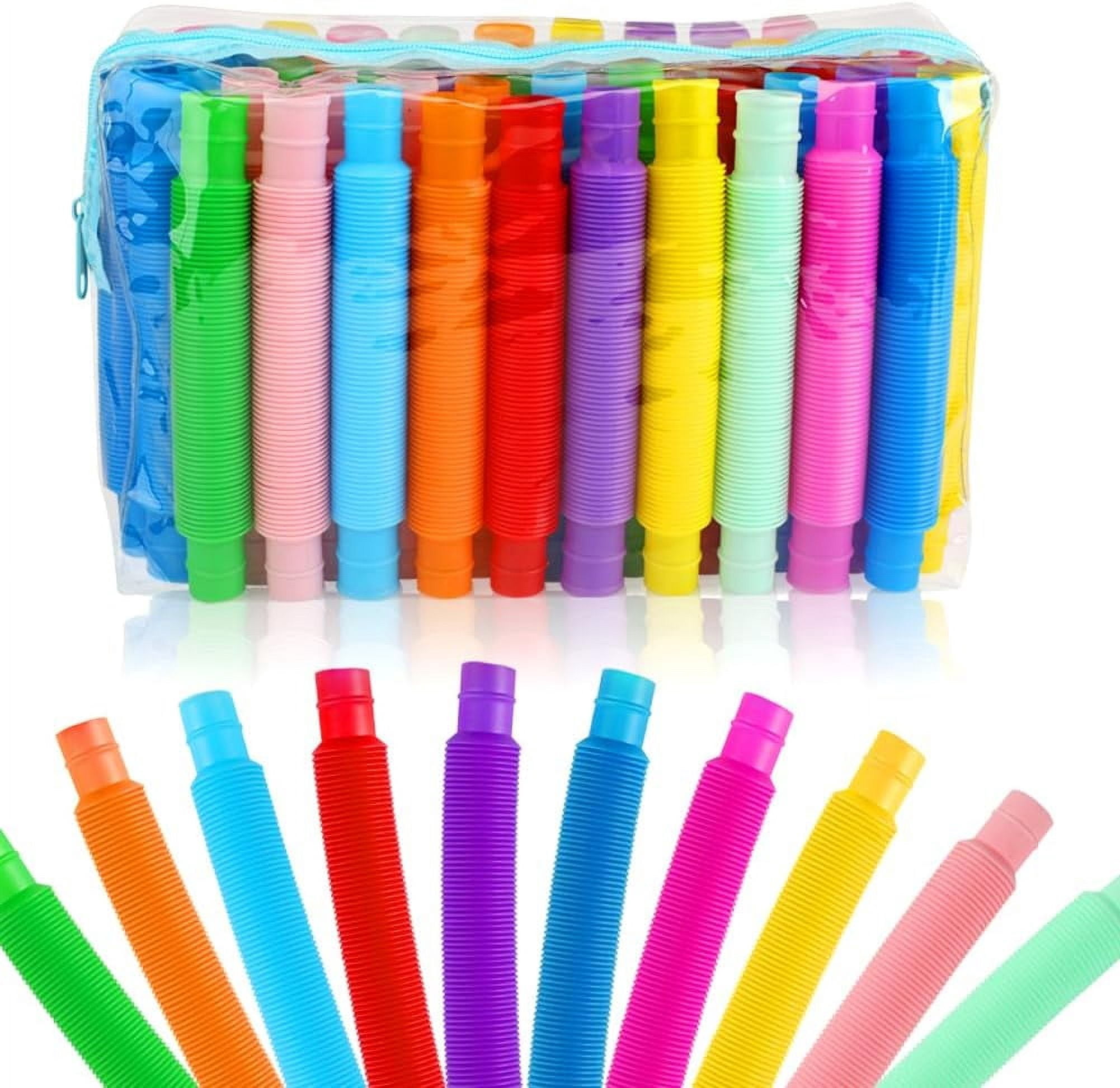 52 Pack Pop Tubes, Sensory Toys Party Favors For Kids 8-12 4-8 Fidget ...