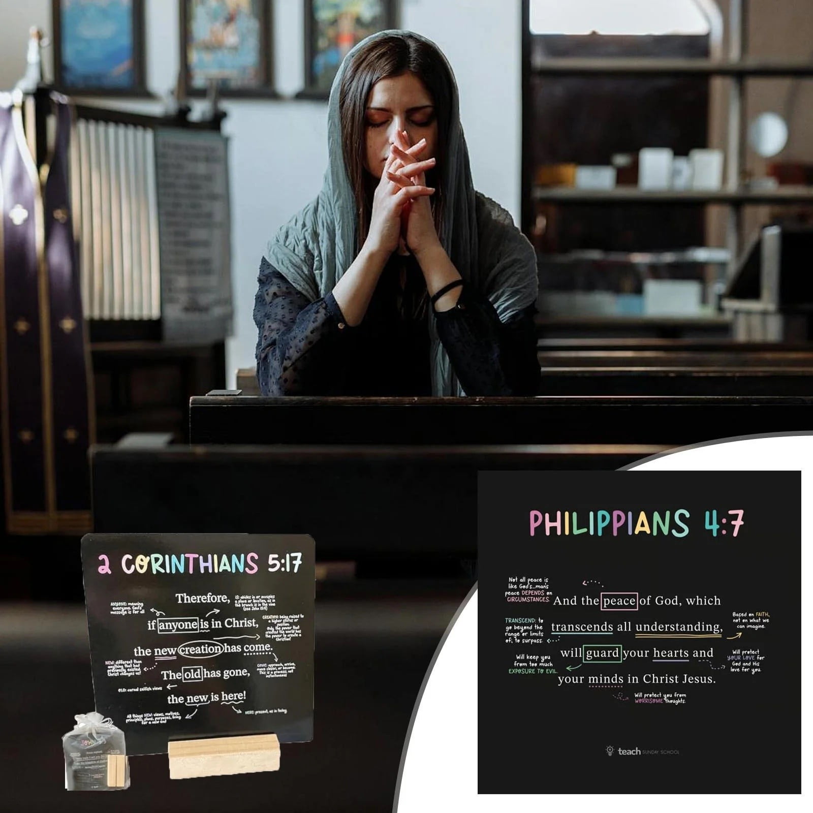 52 Pcs Bible Verse Cards with Full Scripture bulkssMini Prayesr Cards ...