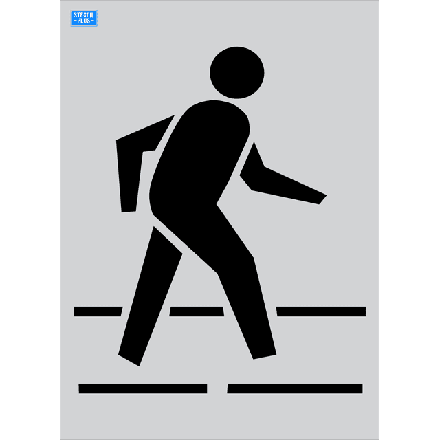 52” Pedestrian Crossing Symbol Stencil Pavement Marking Stencil ...