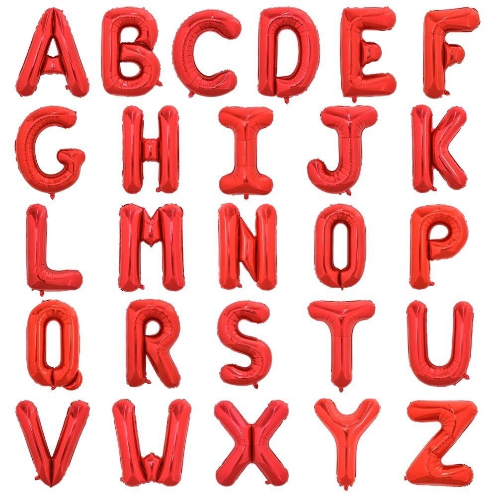 52 Pieces 16 Inch Silver Letter A-Z Balloons,Custom Phrase Mylar Foil ...