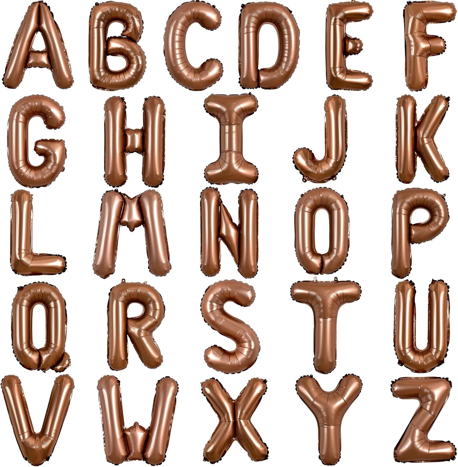 52 Pieces 16 Inch Silver Letter A-Z Balloons,Custom Phrase Mylar Foil ...