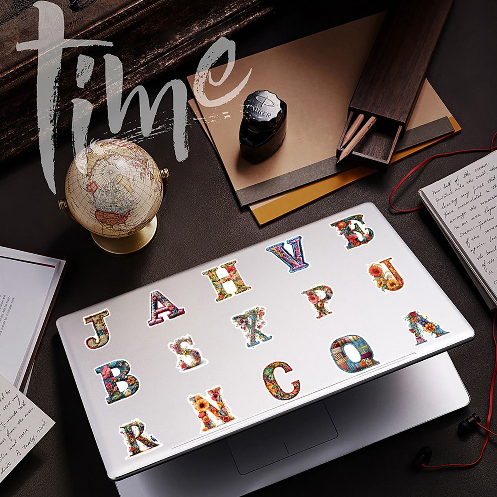 52 Pieces Creative Alphabet Letter Stickers, Vinyl Waterproof Stickers ...