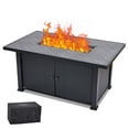52'' Propane Fire Pit Table, 50,000 BTU Gas Firepit W/Rain Cover, CSA ...