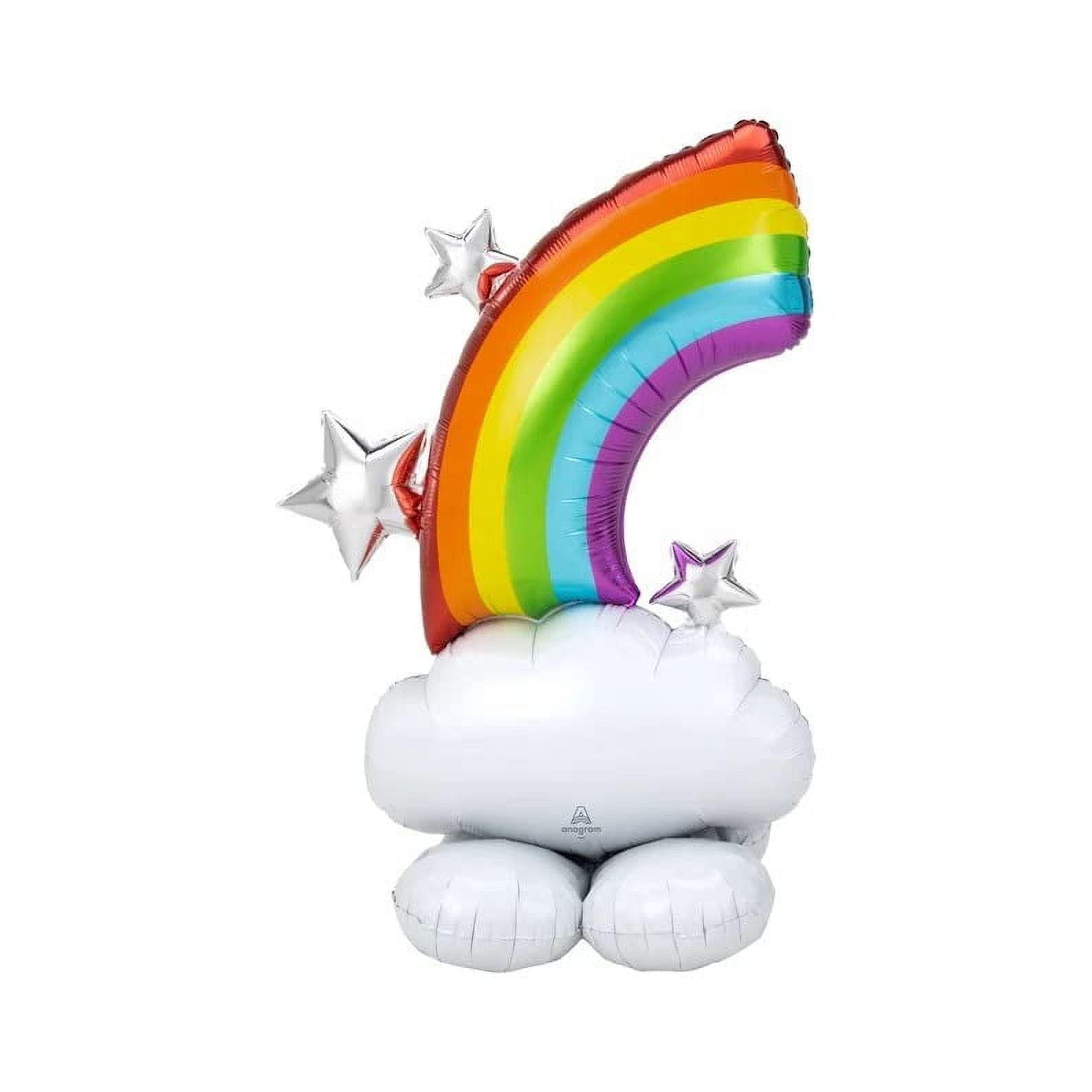 52" Rainbow Cloud Balloon *Air Only*, AirLoonz Balloon, Rainbow ...