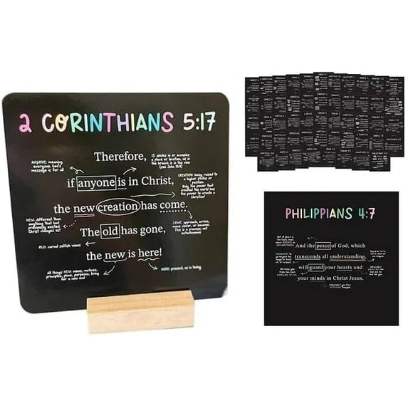 52 Scripture Cards, 52 Mapped Bible Verse Cards with Stand, A Mapped ...