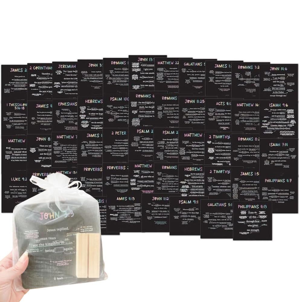 52 Scripture Cards,Bible Scriptures Memory Verse Card,A Mapped Bible ...