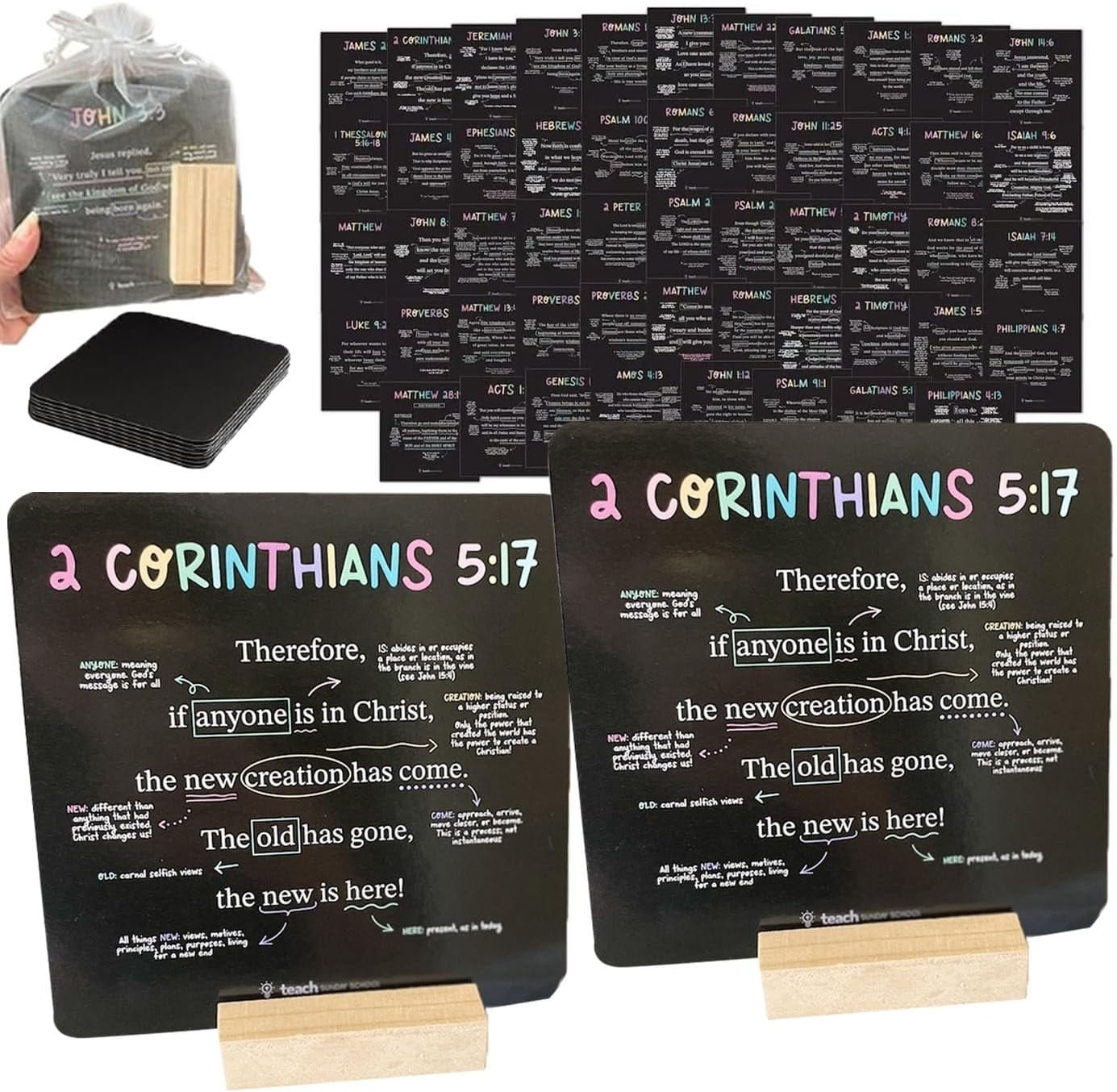 52 Scripture Cards, Bible Verse Mapping Cards, Scripture Memory Cards ...