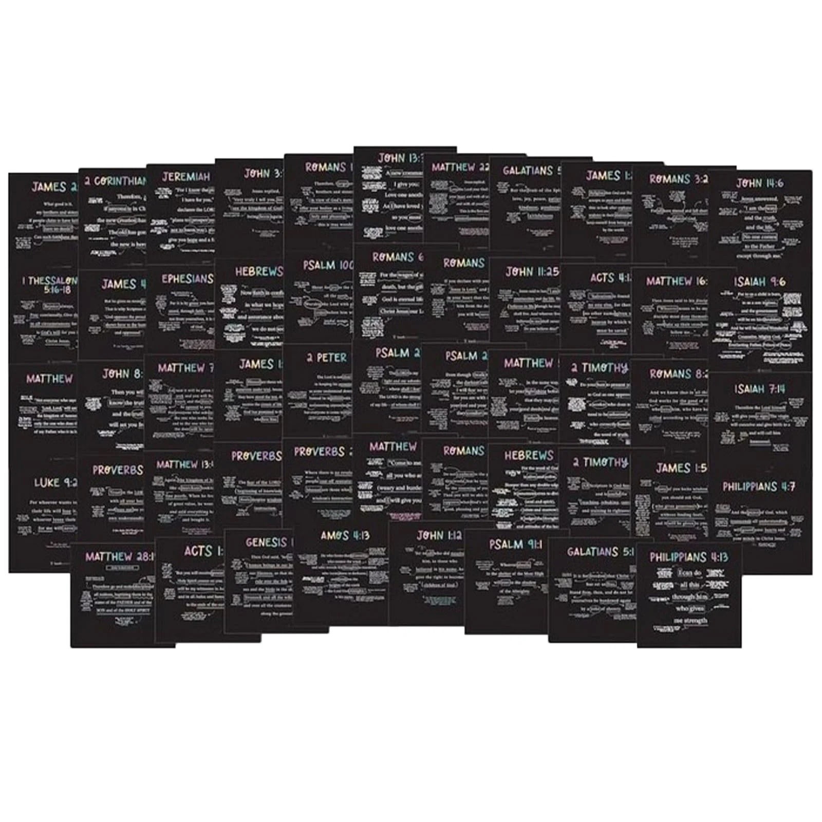 52 Scripture Cards Set, Mapped Bible Verse for Every Week of the Year ...