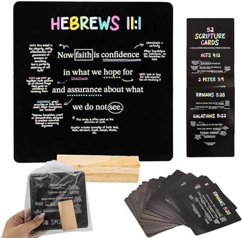 52 Scripture Cards with Stand, Scripture Cards with Bible Verses, A ...