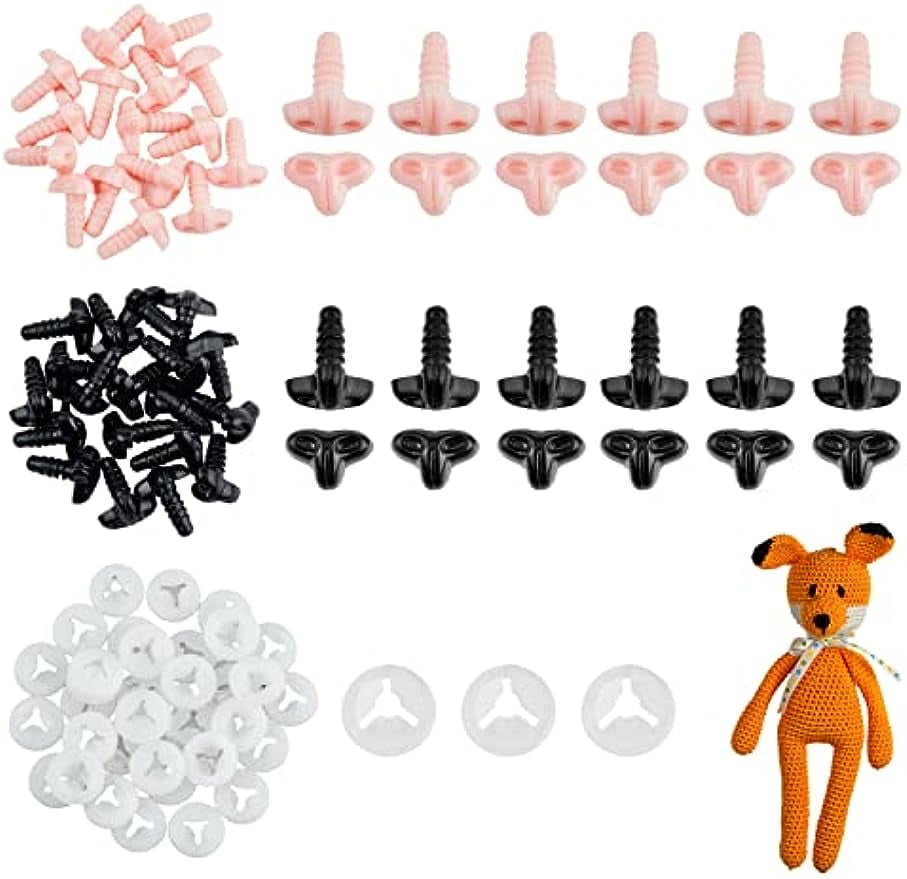 52 Sets Resin Safety Noses 2 Colors Doll Noses with Plug Stuffed Animal ...