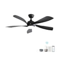 52"Smart Ceiling Fan with Light and Remote,Modern Ceiling Fan with 6 ...