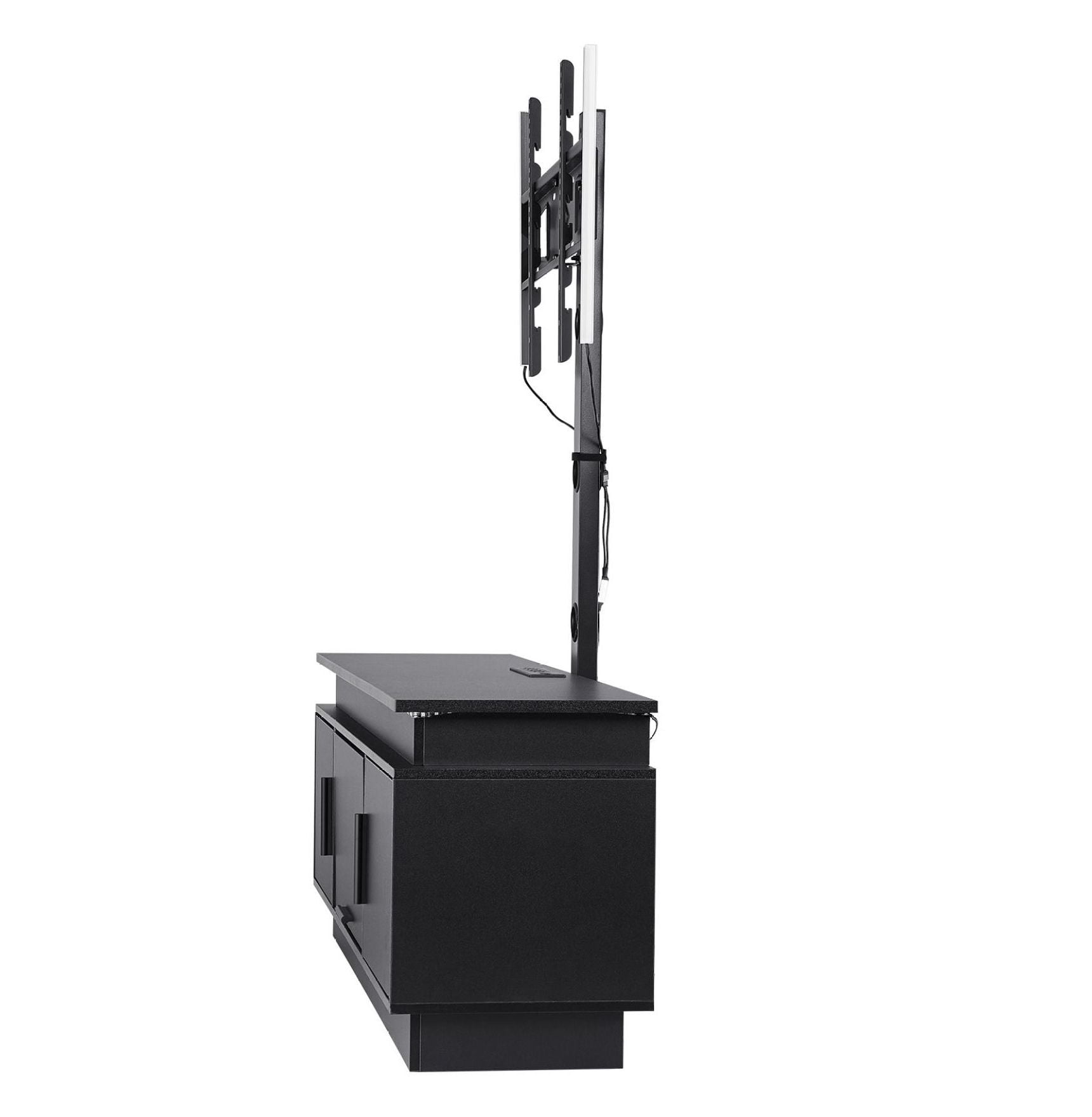 52" TV Stand with Mount, Entertainment Center with LED Lights & Power ...
