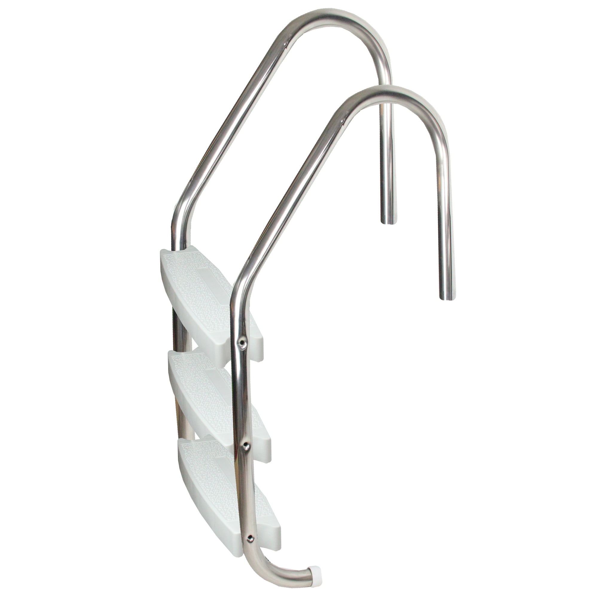 52" Three Step Stainless Steel In-Ground Swimming Pool Deck Ladder ...