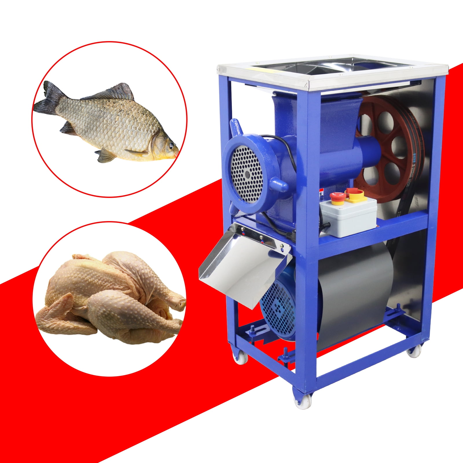 52 Type Bone Crusher Electric Meat Mincer Feed Processor 400-500Kg/H ...