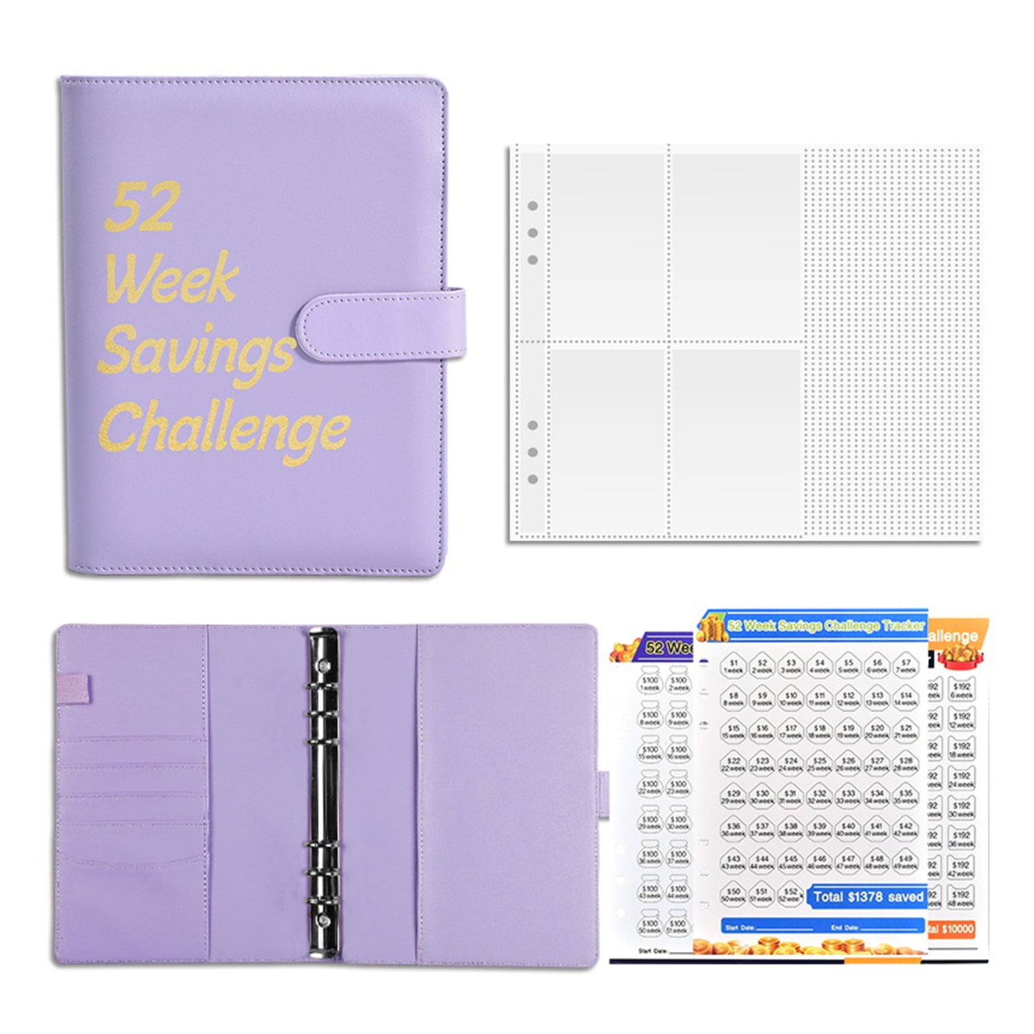 52 Week Money Saving Challenge Binder A5 Money Saving Binder with Cash ...