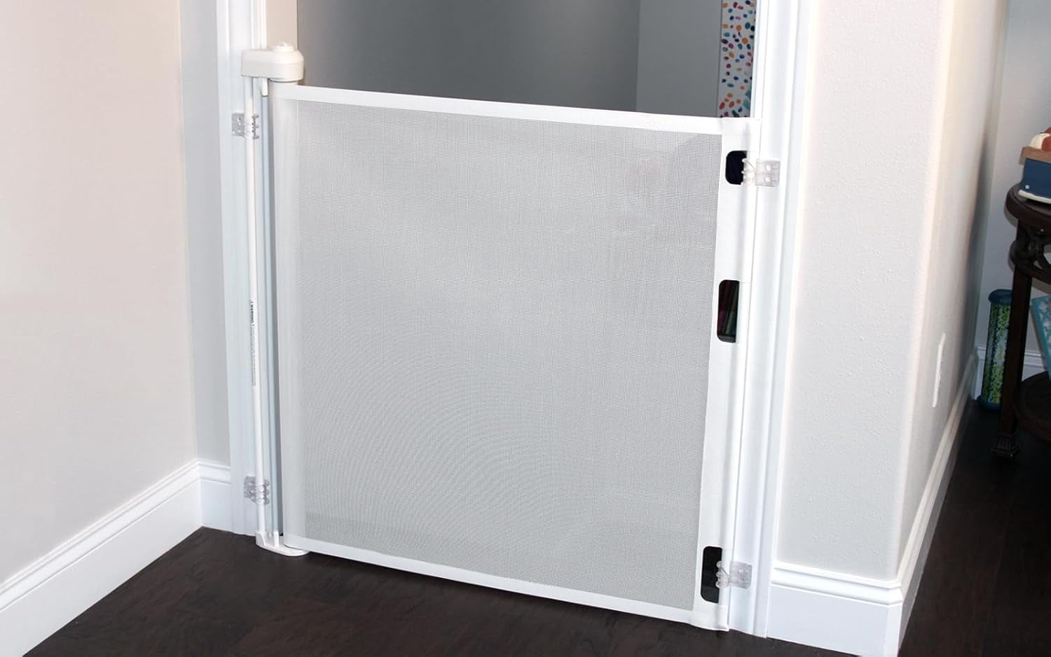 52" White Safety Gate Retractable Design Made in USA Baby, Dog & Cat ...