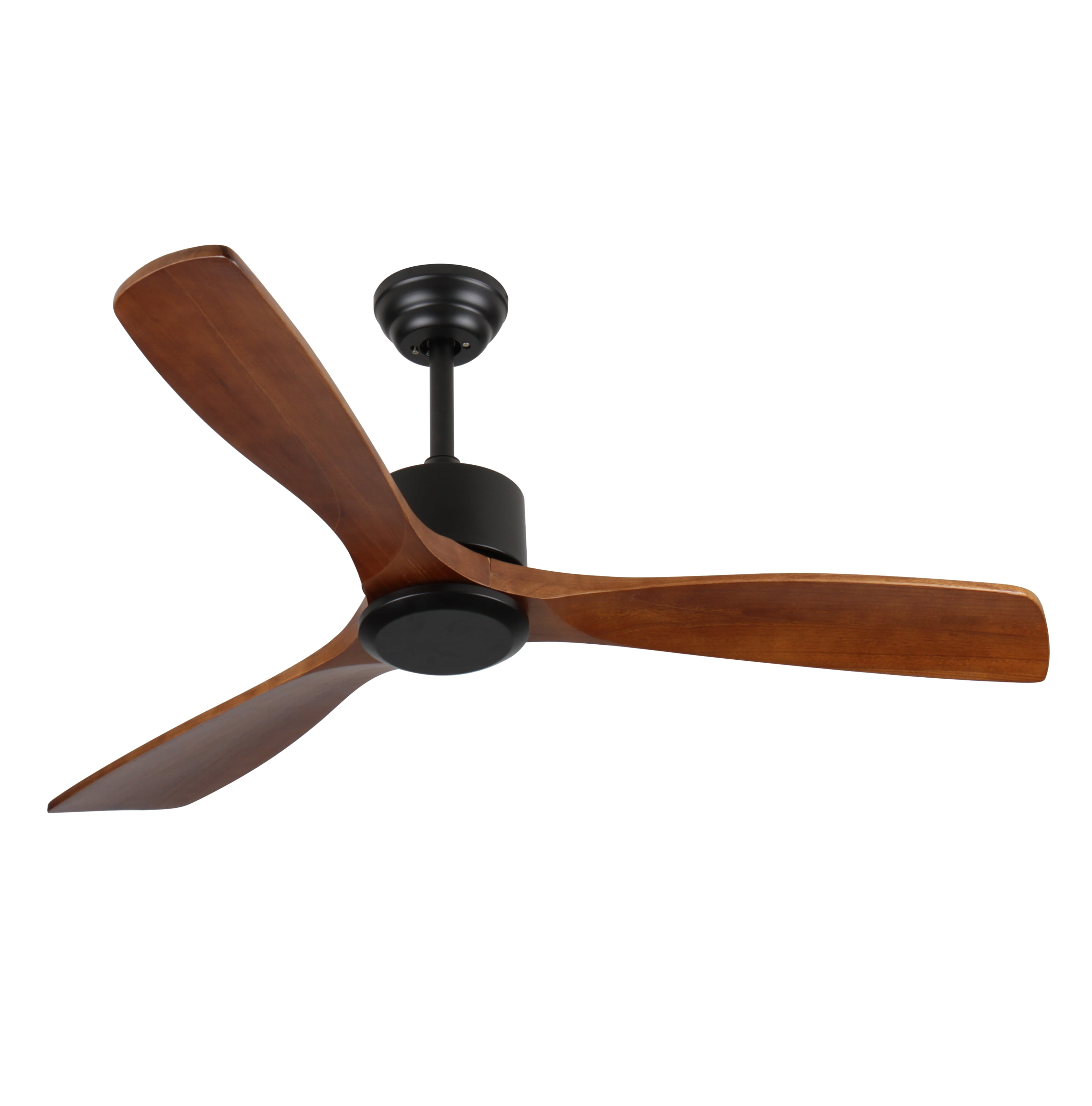 52" Wood Ceiling Fan NO light, 3 Reversible Blades, with 6 Speeds ...