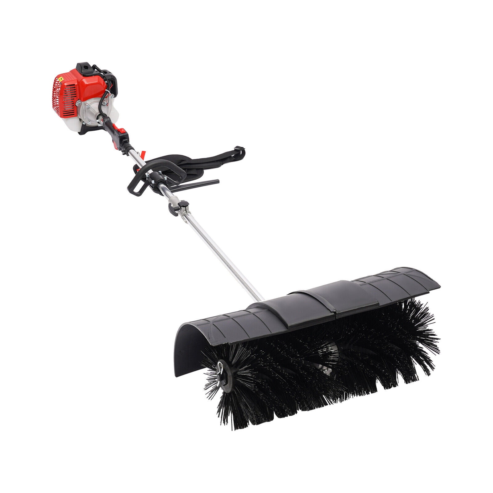 52cc 2-Stroke Gas Powered Lawn Sweeper Broom, 1.7 KW Single Cylinder ...