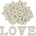 52 count Rhinestone Letter Patches Self A-Z, Letter Patches for Clothes ...