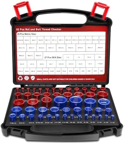 52 count Thread Checker, 27 & 25 Metric Nut and Bolt Thread Checker ...