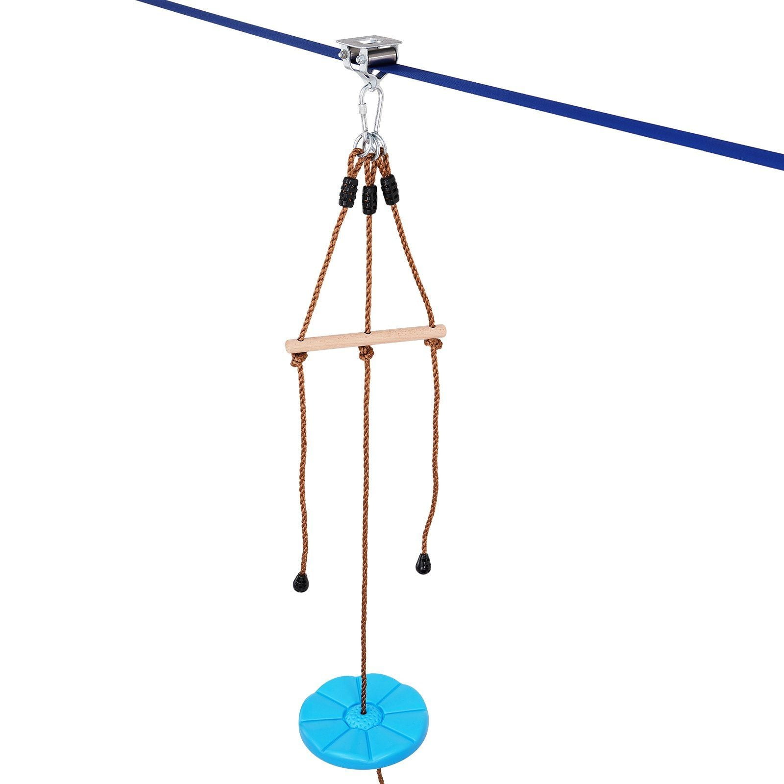 52 ft Zip Line Kit for Kids Adult Trolley Slackers Zipline Up to 500 lb ...