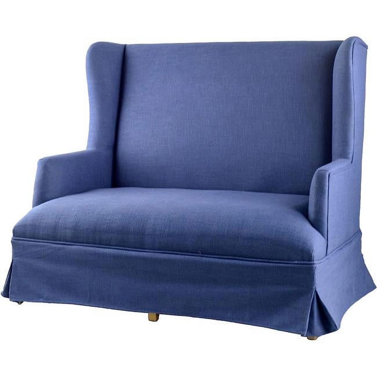 52 in. Guri Modern Settee Sofa with Skirted Base, Blue - Walmart.com