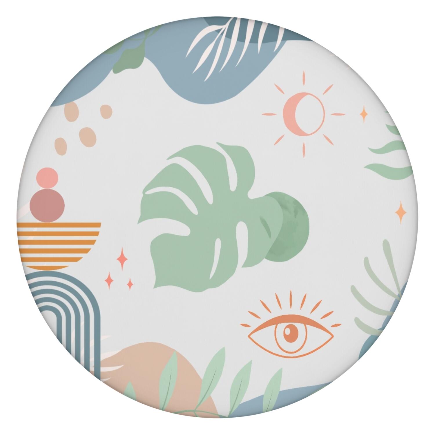 52 inch Table protector waterproof round tablecloth with boho design ...