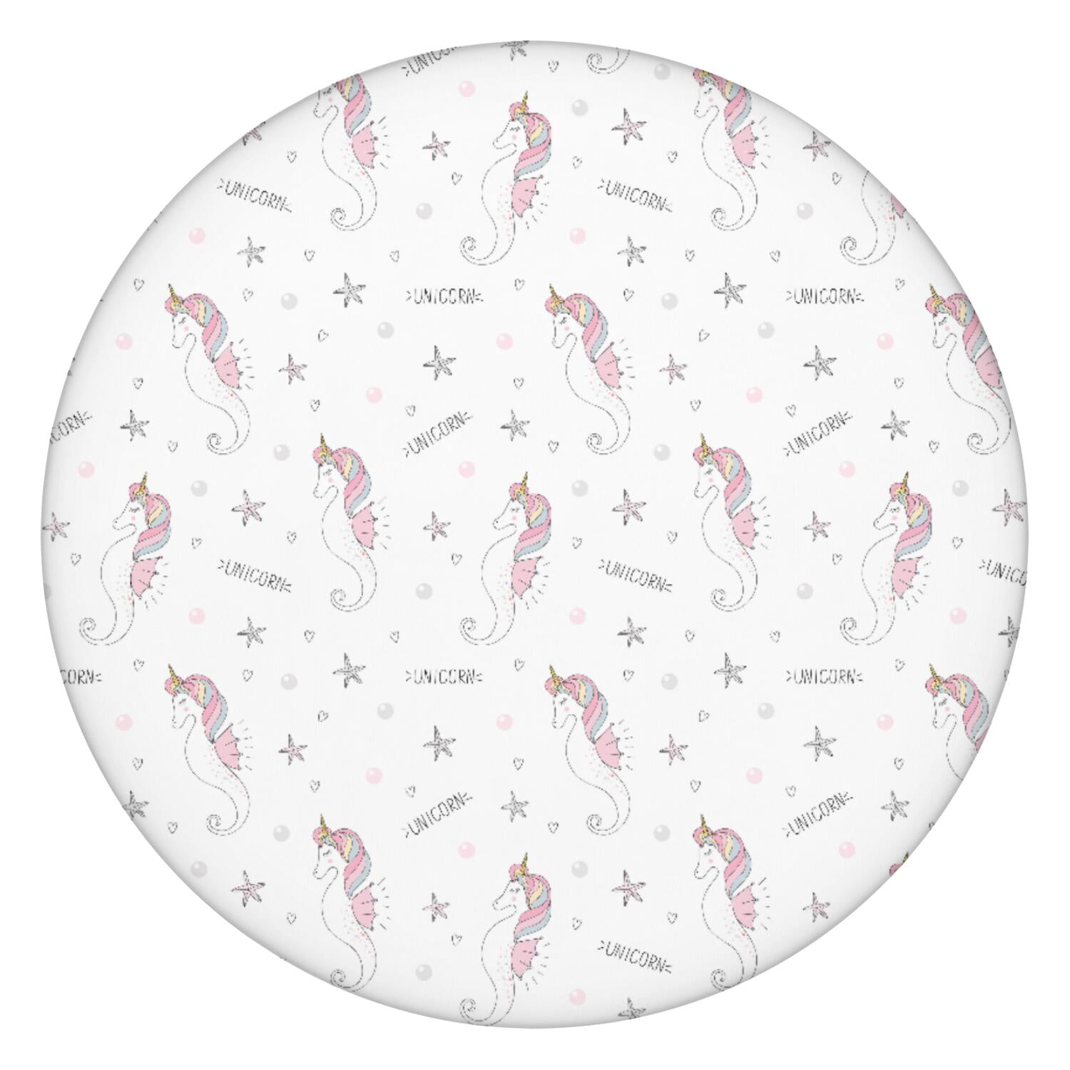 52 inch round tablecloth with radiant Unicorn print, waterproof ...