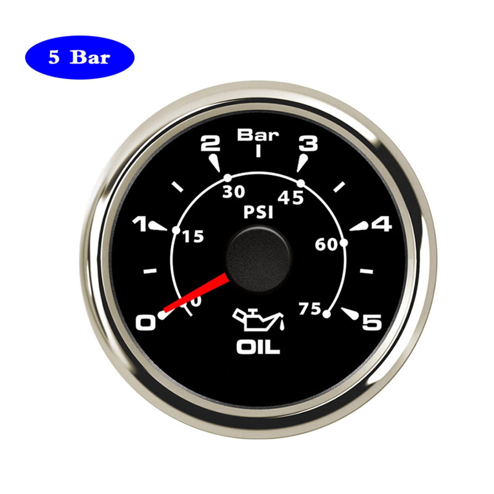52 mm Marine Oil Pressure Meter Gauge Measure Oil Press Indicator for ...